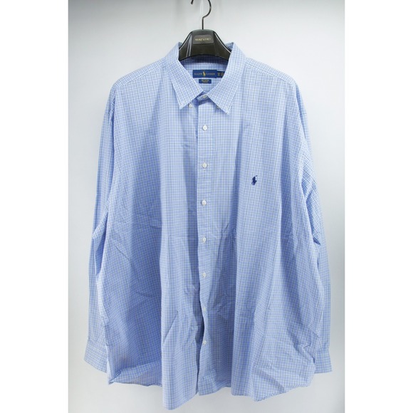 Ralph Lauren | Shirts | Ralph Lauren Polo Mens 4xb Blue Plaid Long ...